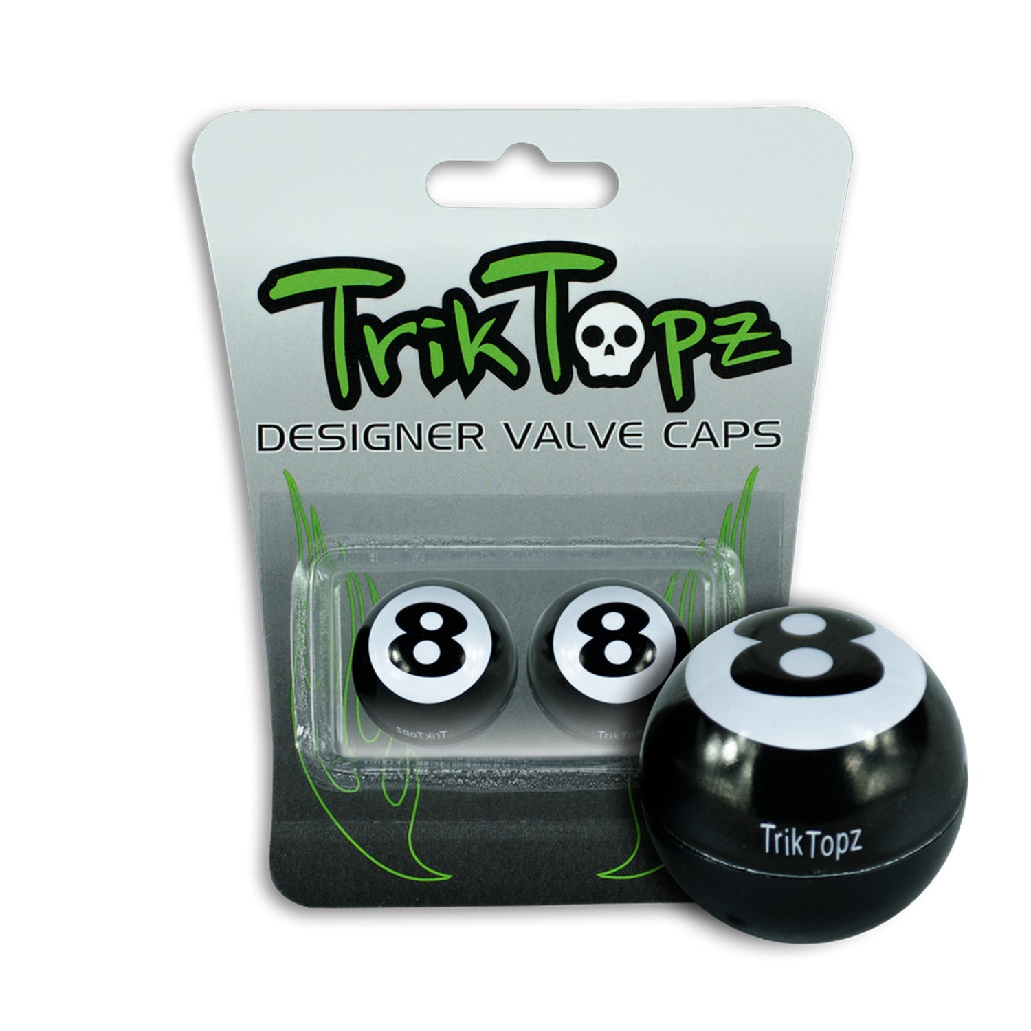 TrickTopz Valve Caps 8 Ball – Clever Cycles | Bikes & Ebikes
