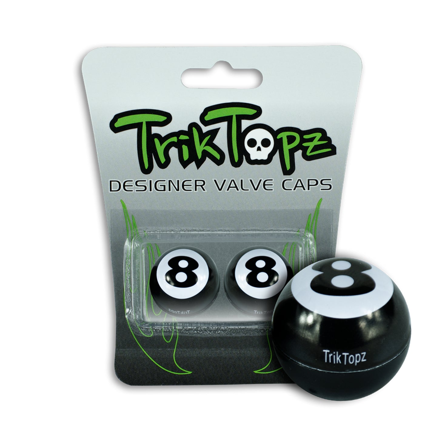 TrickTopz Valve Caps 8 Ball – Clever Cycles | Bikes & Ebikes