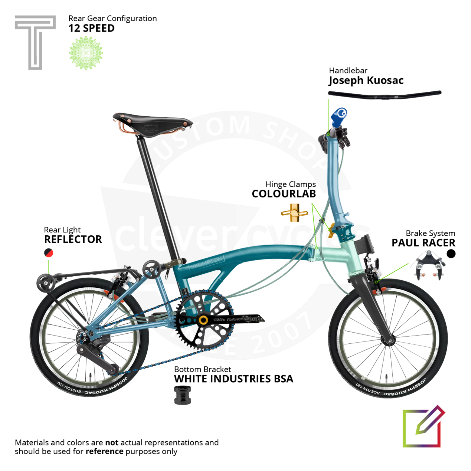 T Line - Brompton Custom Shop - The Kraken – Clever Cycles | Bikes & Ebikes