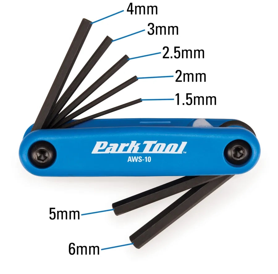 Park Tool AWS-10 Metric Folding Hex Wrench Set – Clever Cycles | Bikes ...